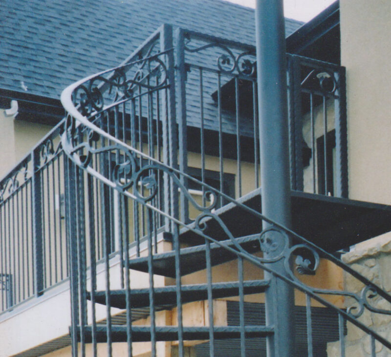 custom spiral staircase - made in Calgary - AJ Wrought Iron Ornamental