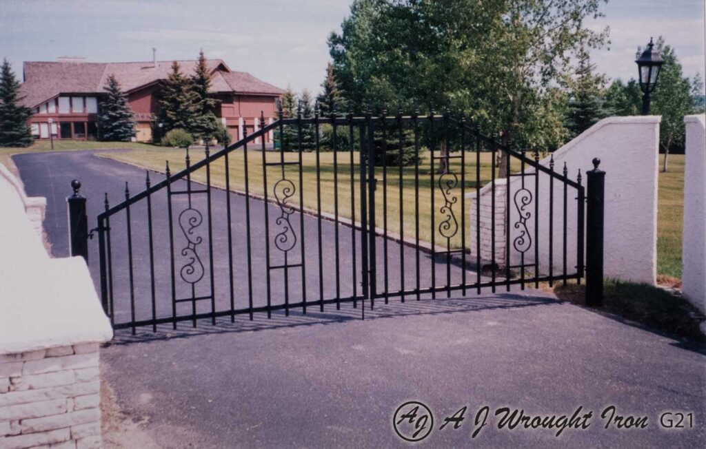Metal Driveway Gates: classic ornamental & modern design - AJ Wrought Iron